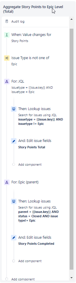 Aggregate Story Points to Epic Level not showing p...