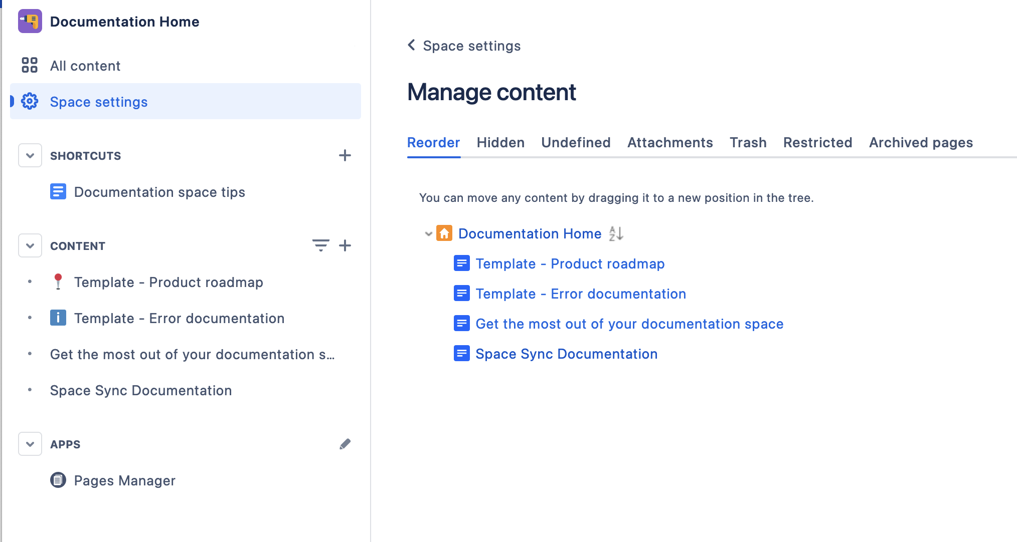 Updated Home page in space and the content is not ...