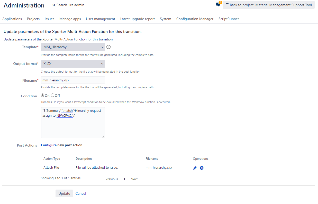 Xporter post function attach excel based on Summar...