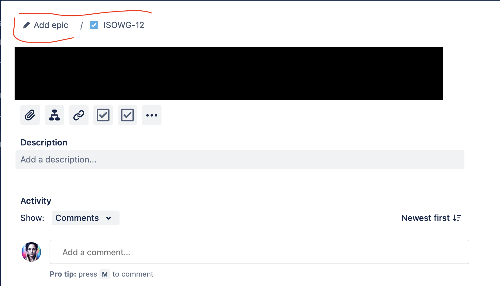 How to add a task to an epic?