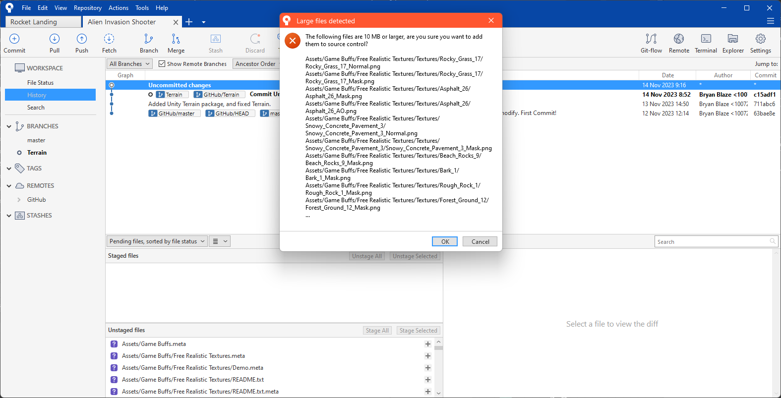 10MB File size limit before needing Git LFS // Git...