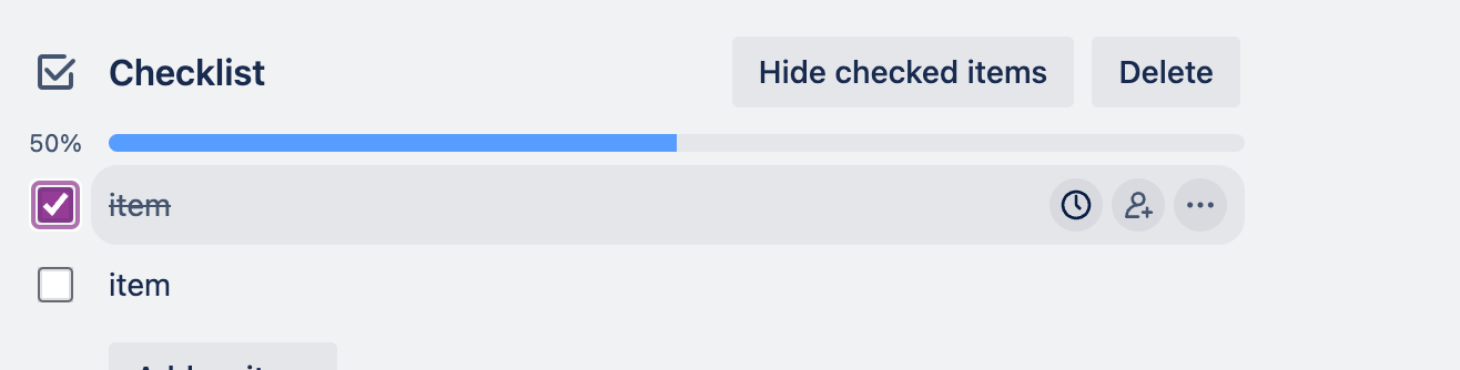 Collapsing and expanding the check list Web app