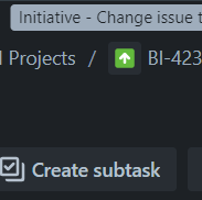 Remove 'Create Subtask' from levels above Epic