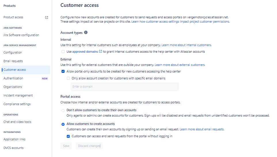 Trouble setting up a Login-free portal for a JSM p...