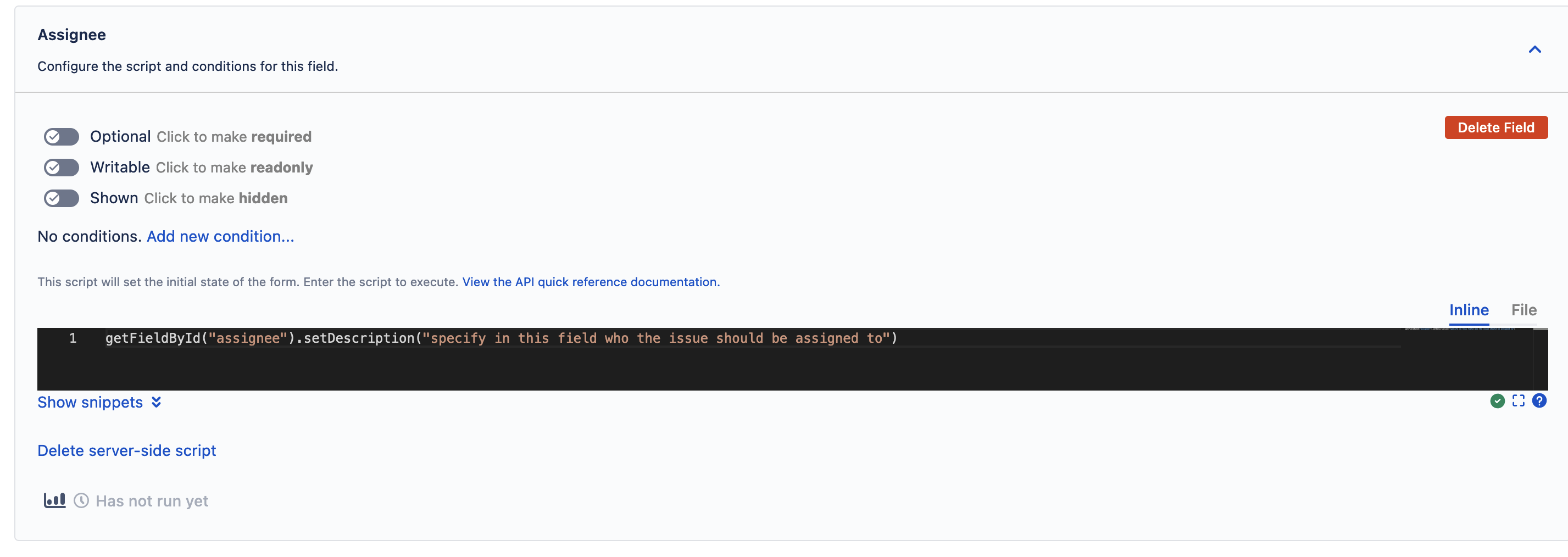 Solved: How do you add a helper text above a field?