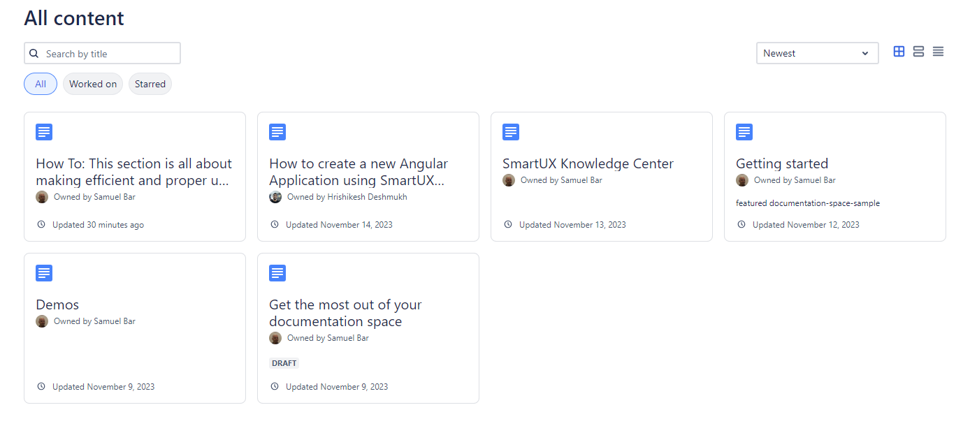 How can I present all content (child pages) in car...
