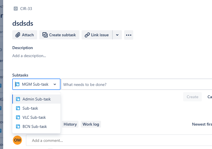 Linking created -1 issues to created 0 issues