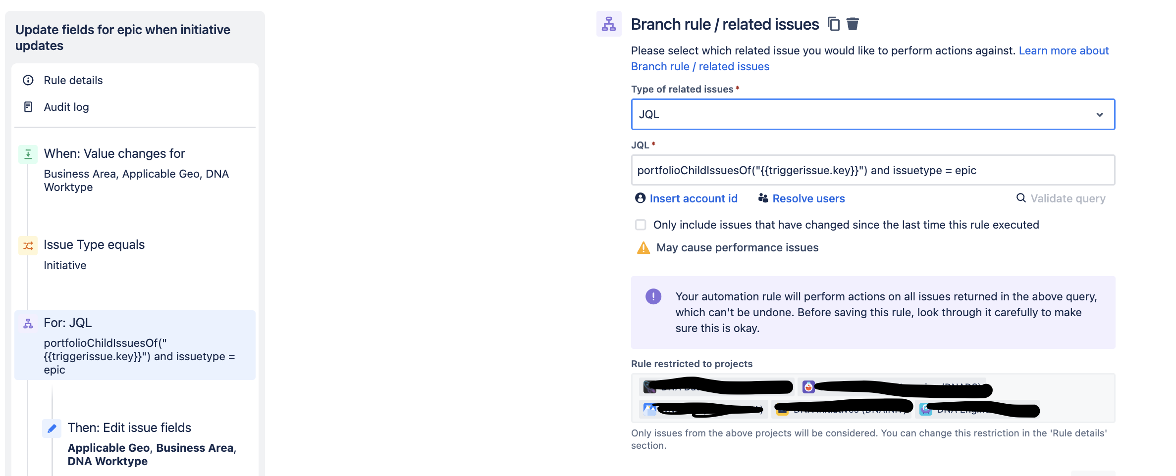 Copy fields from initiative to epics