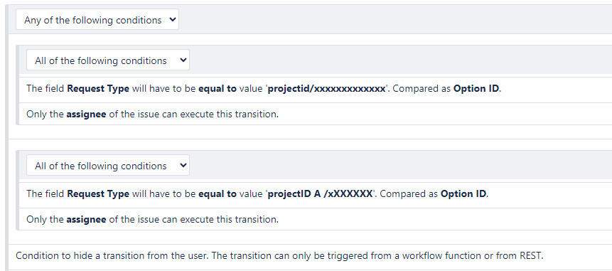 Create a ScriptRunner condition to hide a trasitio...
