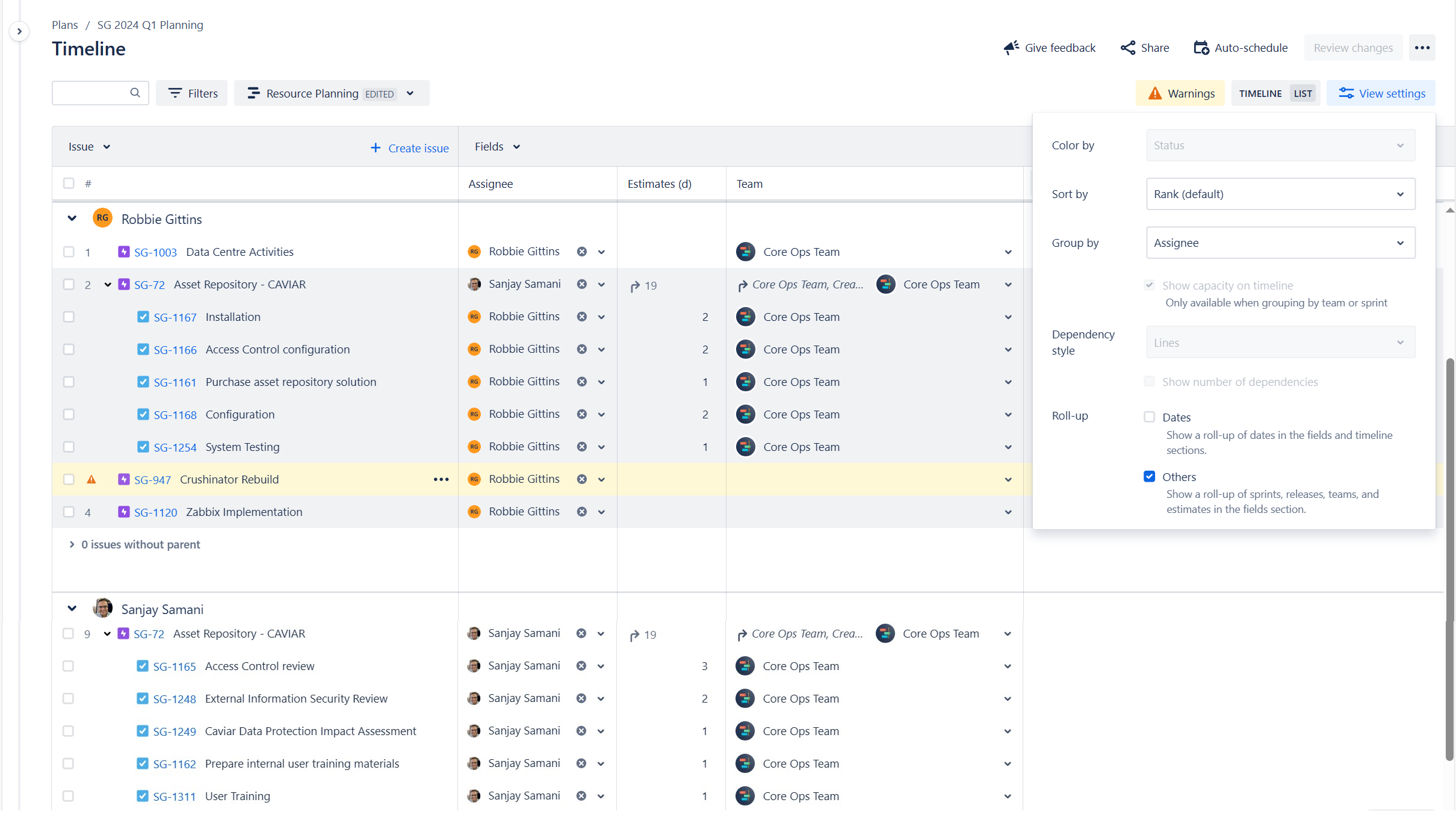 Can Advanced Road Maps show roll up of estimates b...