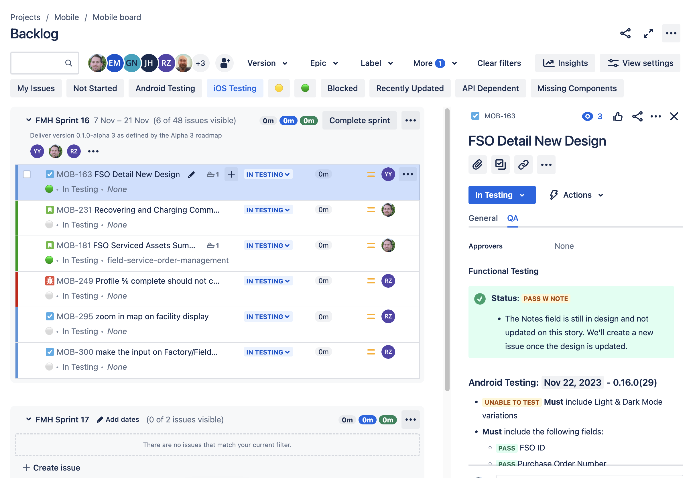 Set default custom tab in issue screen