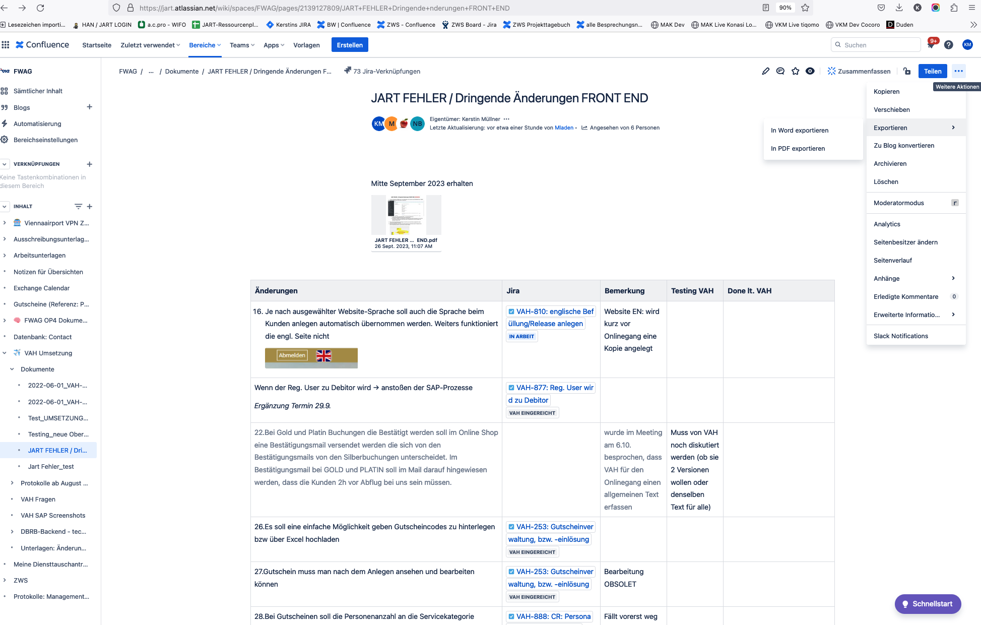 PDF Export is not working