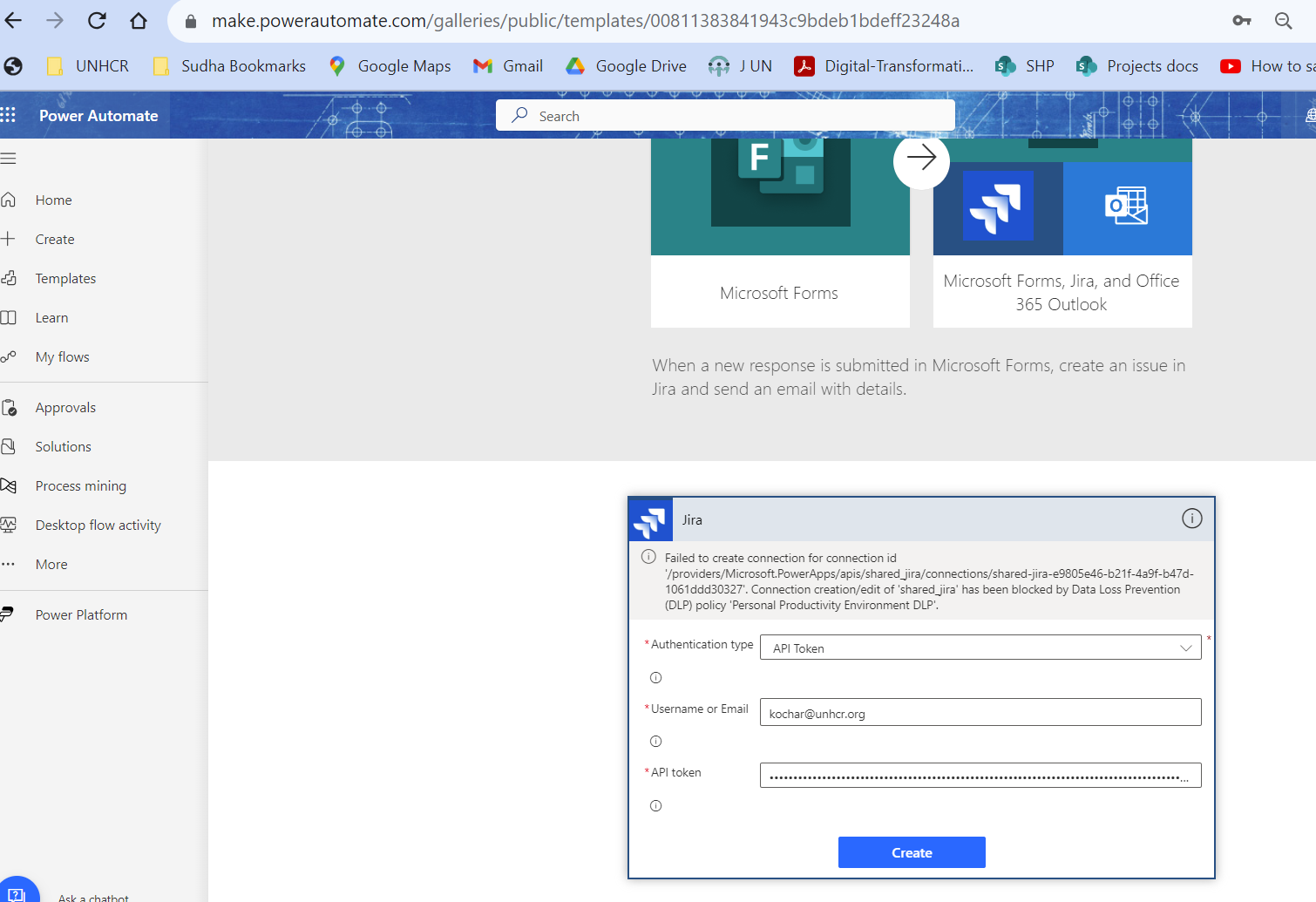 Issue to Create Jira issue with Microsoft Forms re...