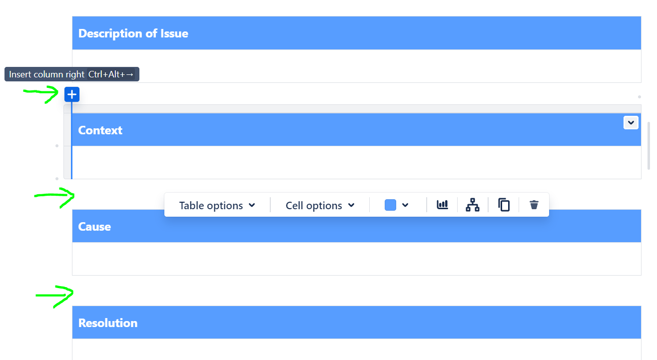 Solved: How do I move tables around within a larger Conflu...