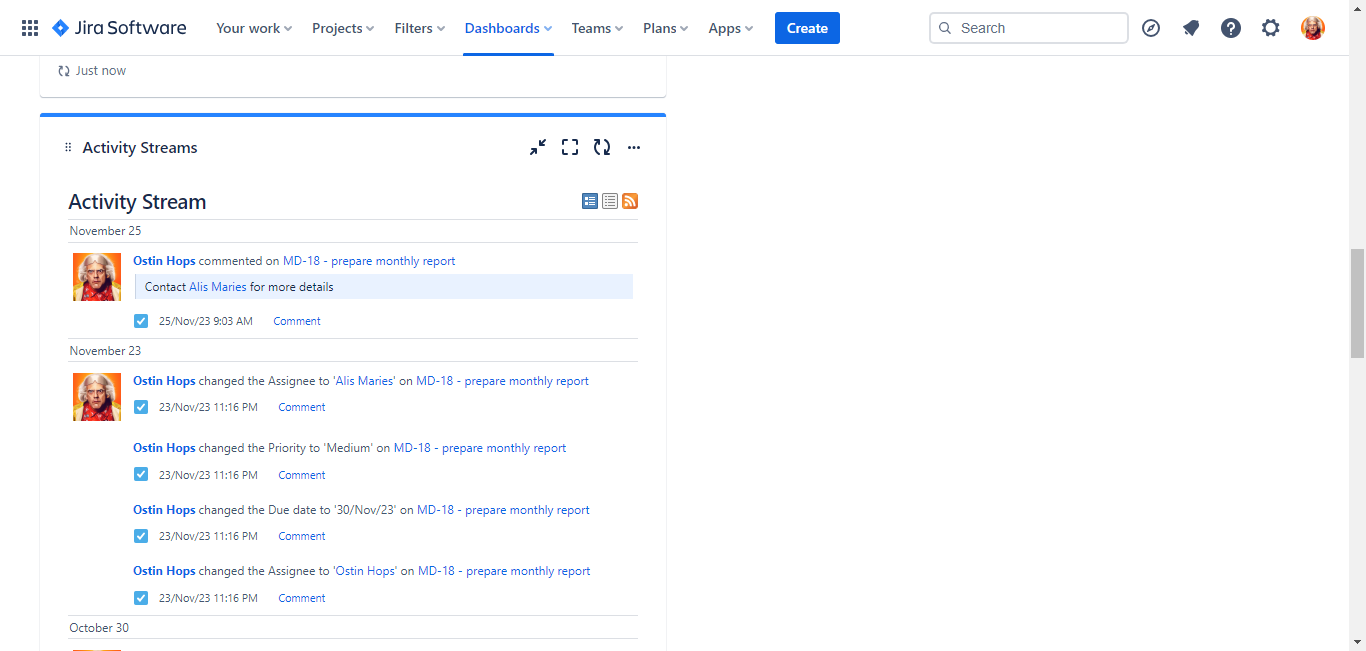 How to see the last changes made by agents to Jira... - Atlassian Community