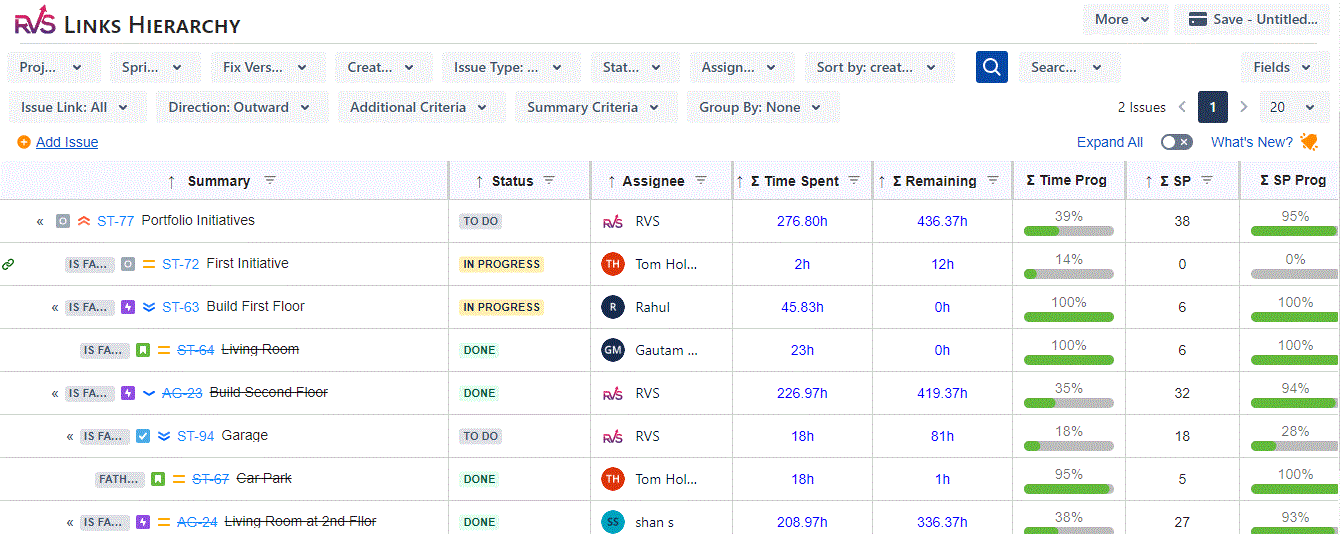 Adding a new hierarchy in Jira Standard