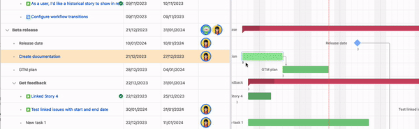 Auto-scheduling tasks on Confluence Gantt Chart