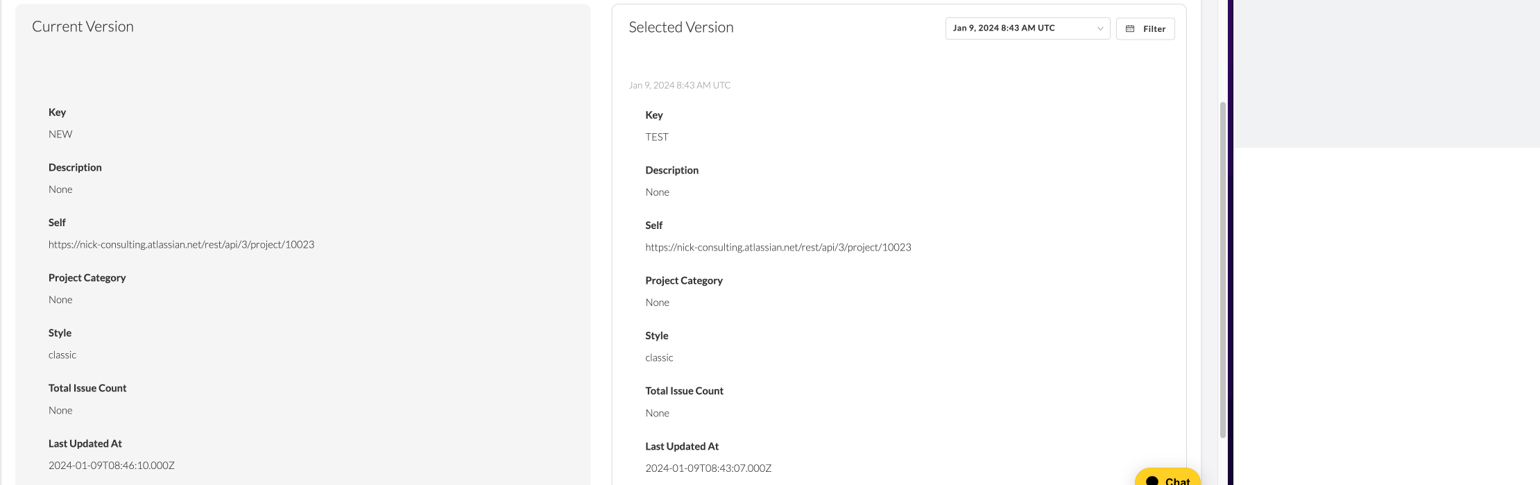 Solved: How to revert Project key?