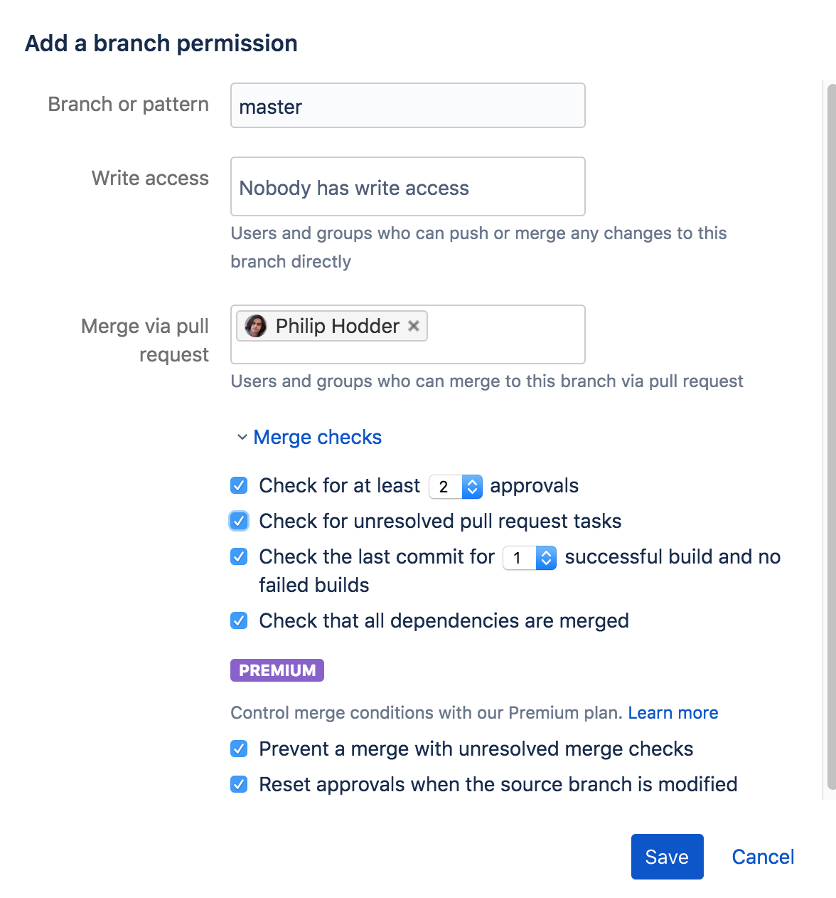 Bitbucket Premium: Require all tasks to be complet...