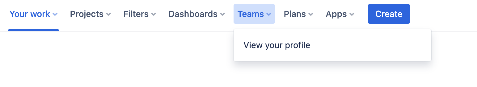 No "Create Team" button in Teams tab.