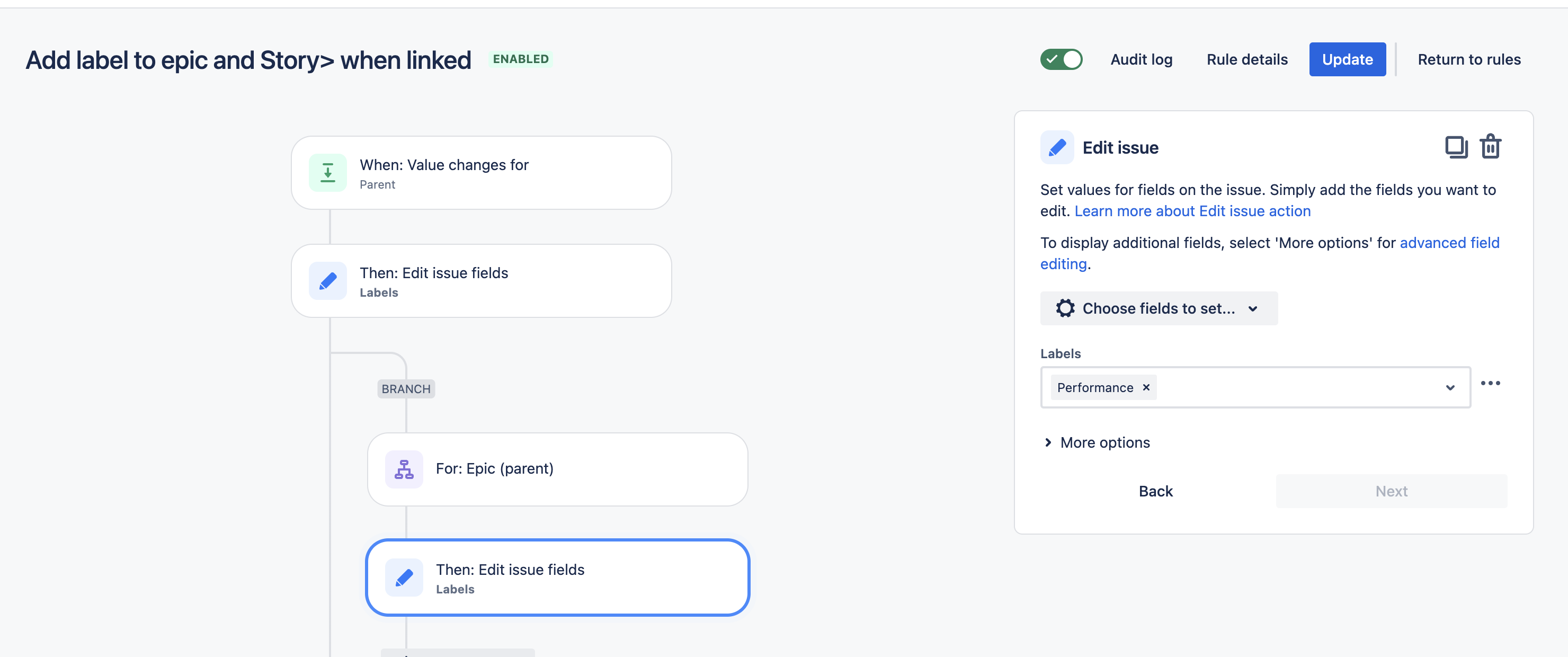 How do I have my story inherit a specific label fr...