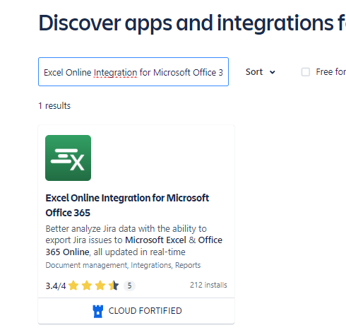 Integration for Excel - Jira to Excel and Excel to...