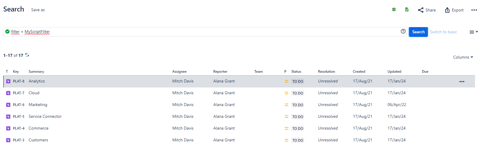Solved: How to use ScriptRunner queries in filters, Kanban...