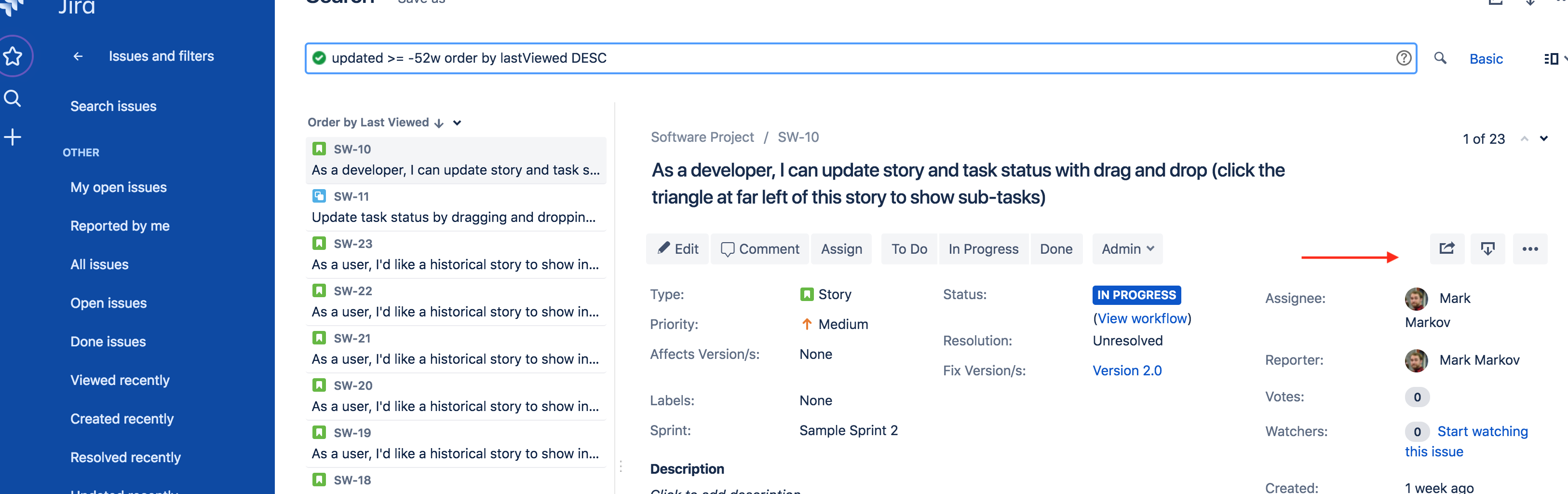 Where is the option to Print OR Export a JIRA issu...