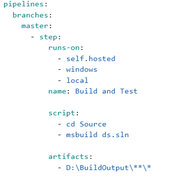 Building C++ project using ms build in BitBucket p...