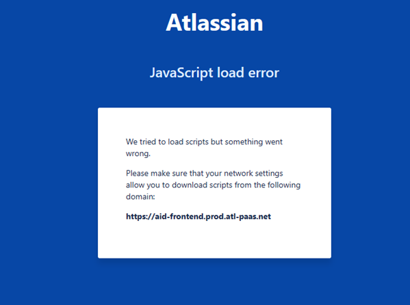 Java Script load error