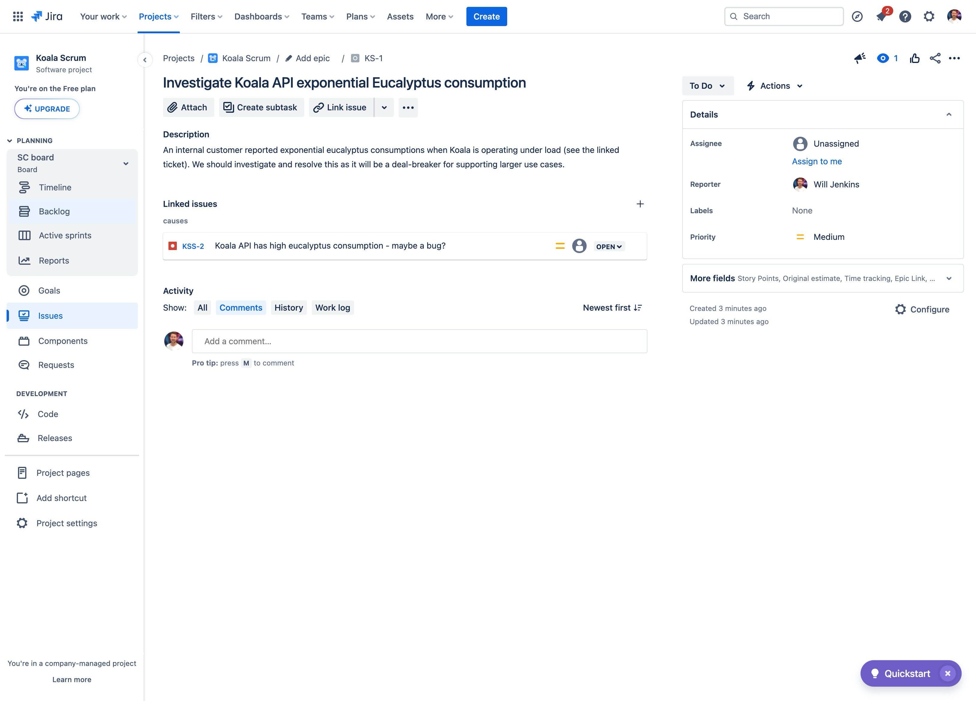 Jira Software Requests Tab: User Feedback