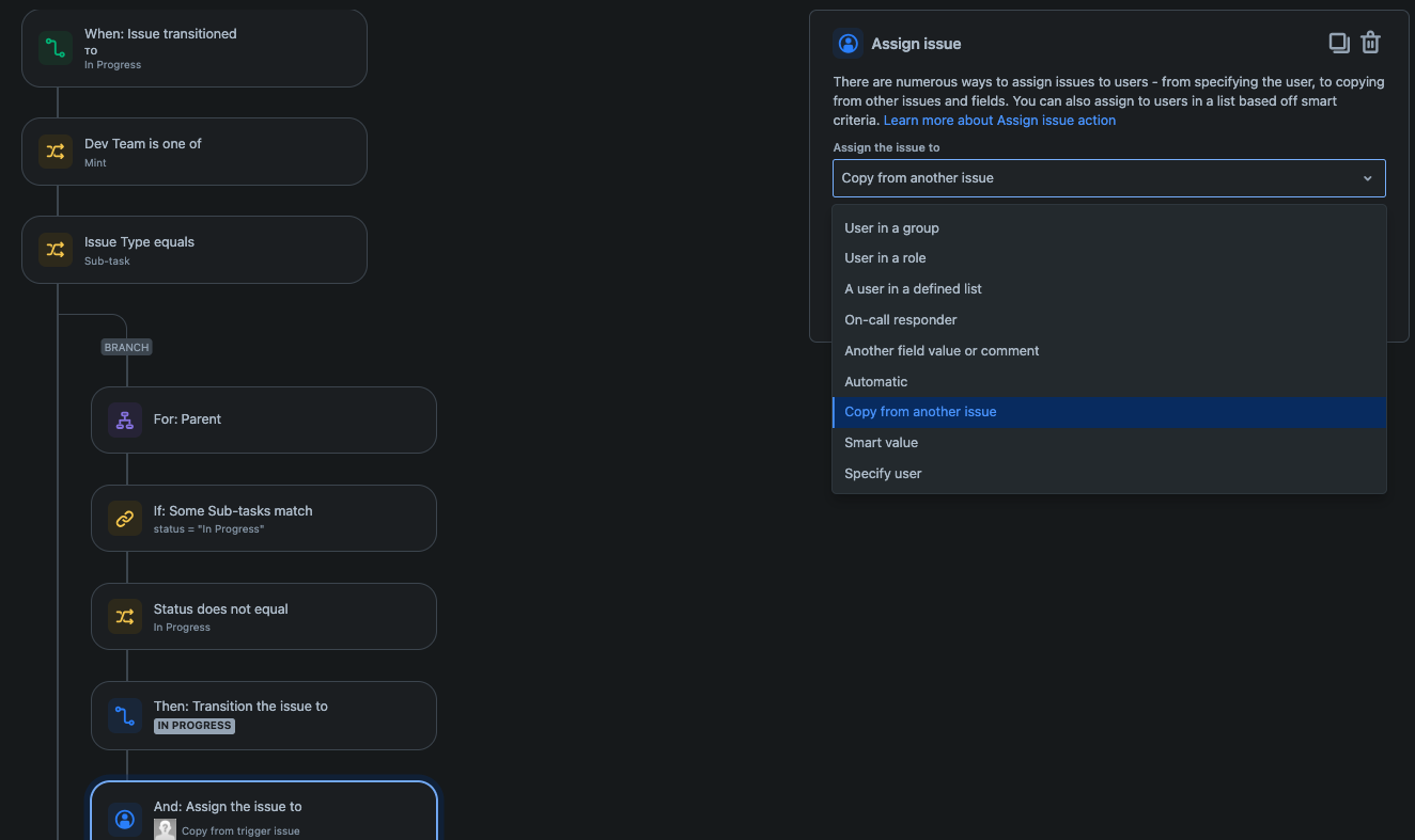 Solved: How to assign parent to assignee of the first subt...