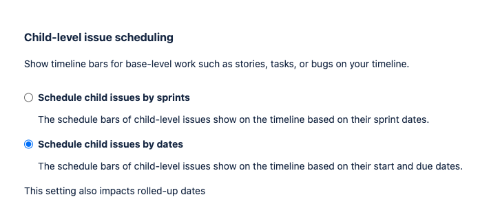 Solved: How to seperate issue timeline from epic timeline