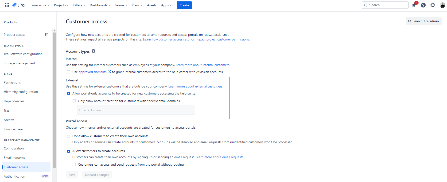 Can an external user send a request via email to m...