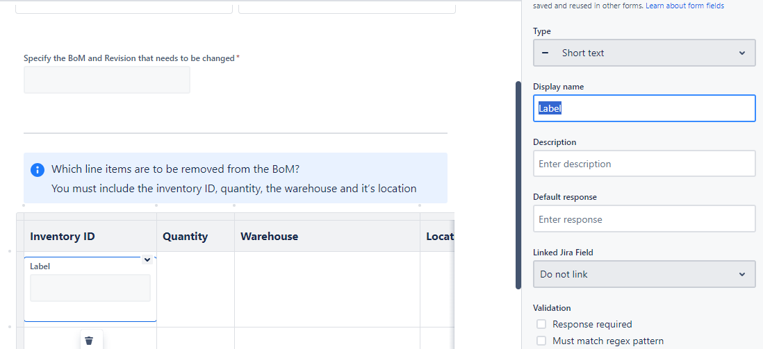 Editing a table in forms is not possible for custo...