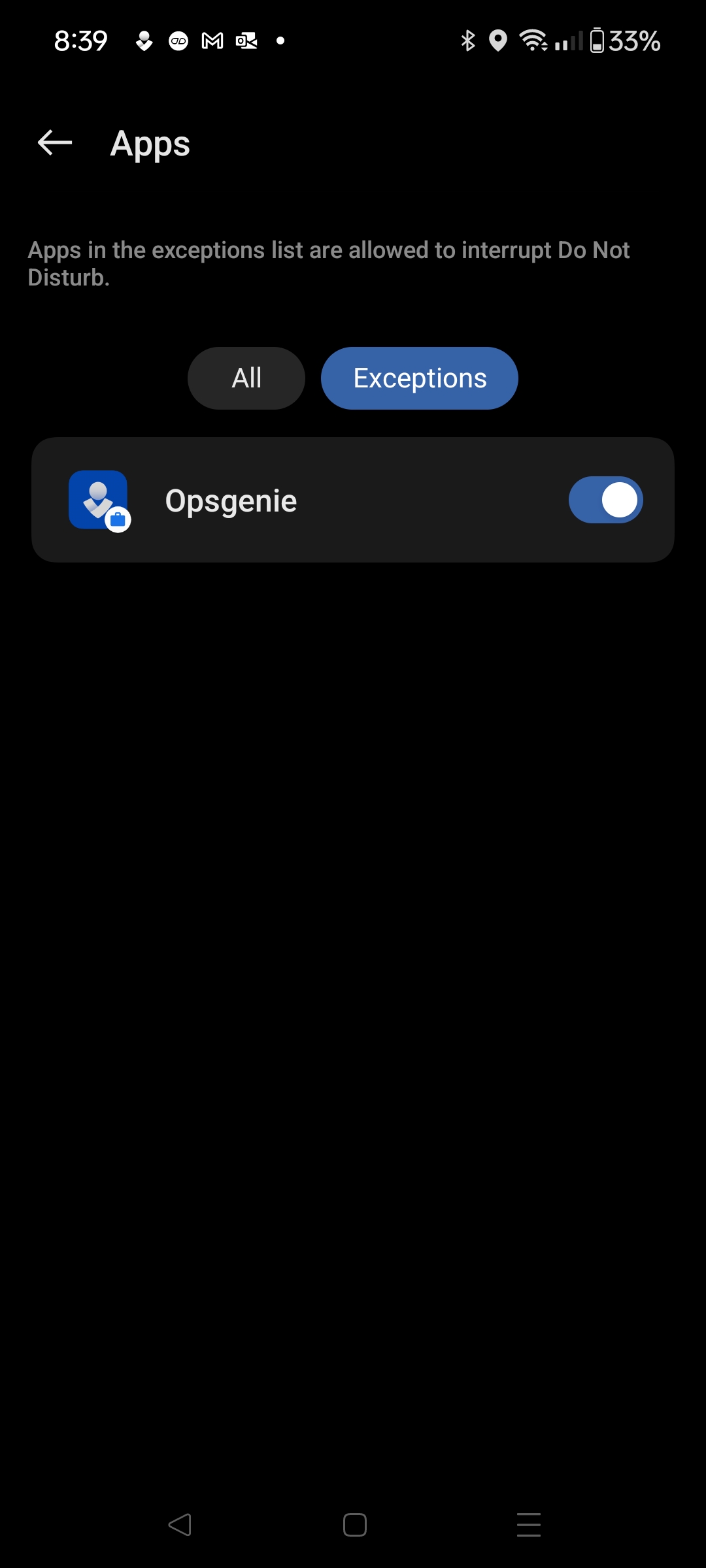 OpsGenie cannot override DnD settings with Android...