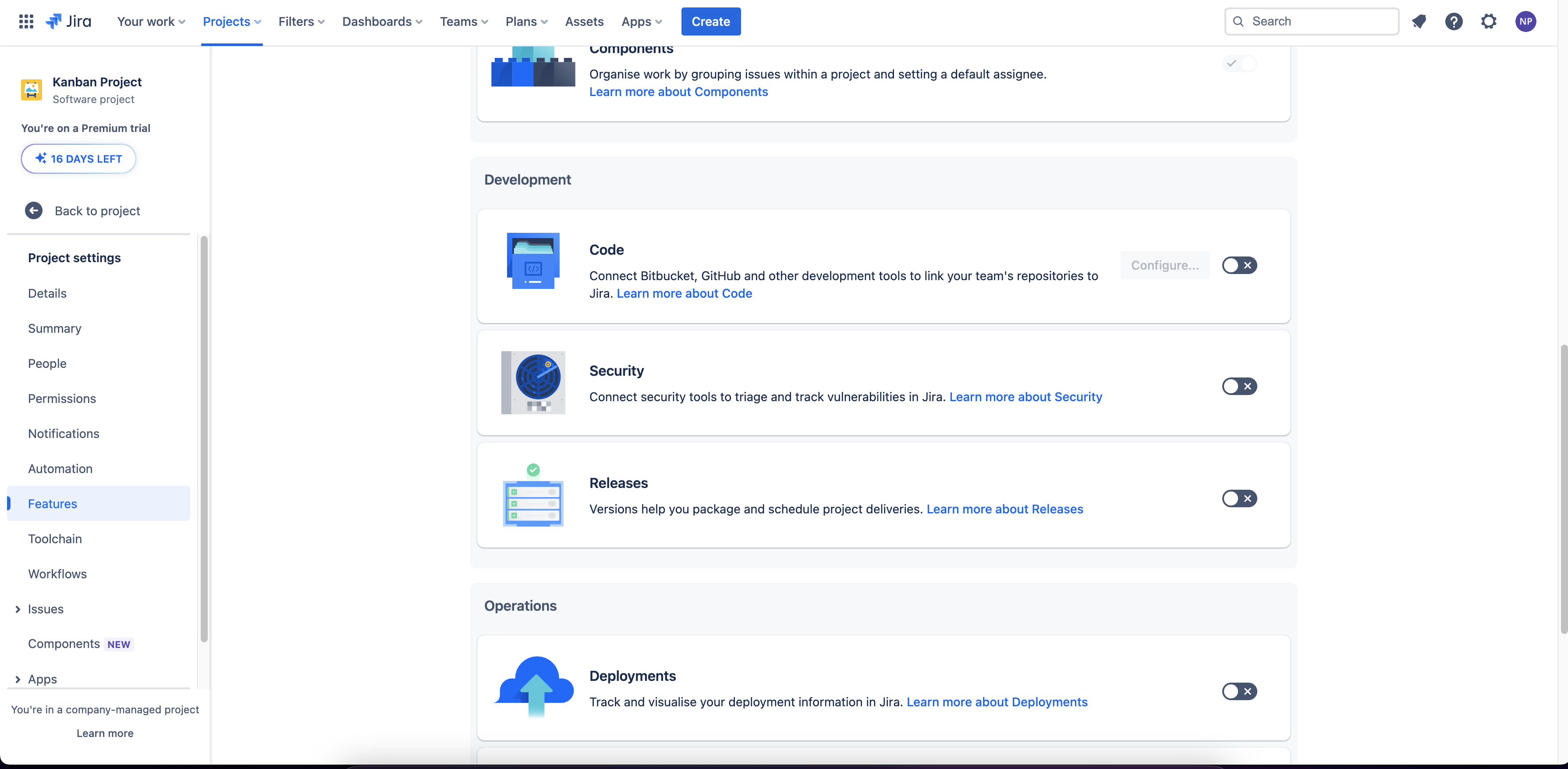 Solved: Development section in left hand nav