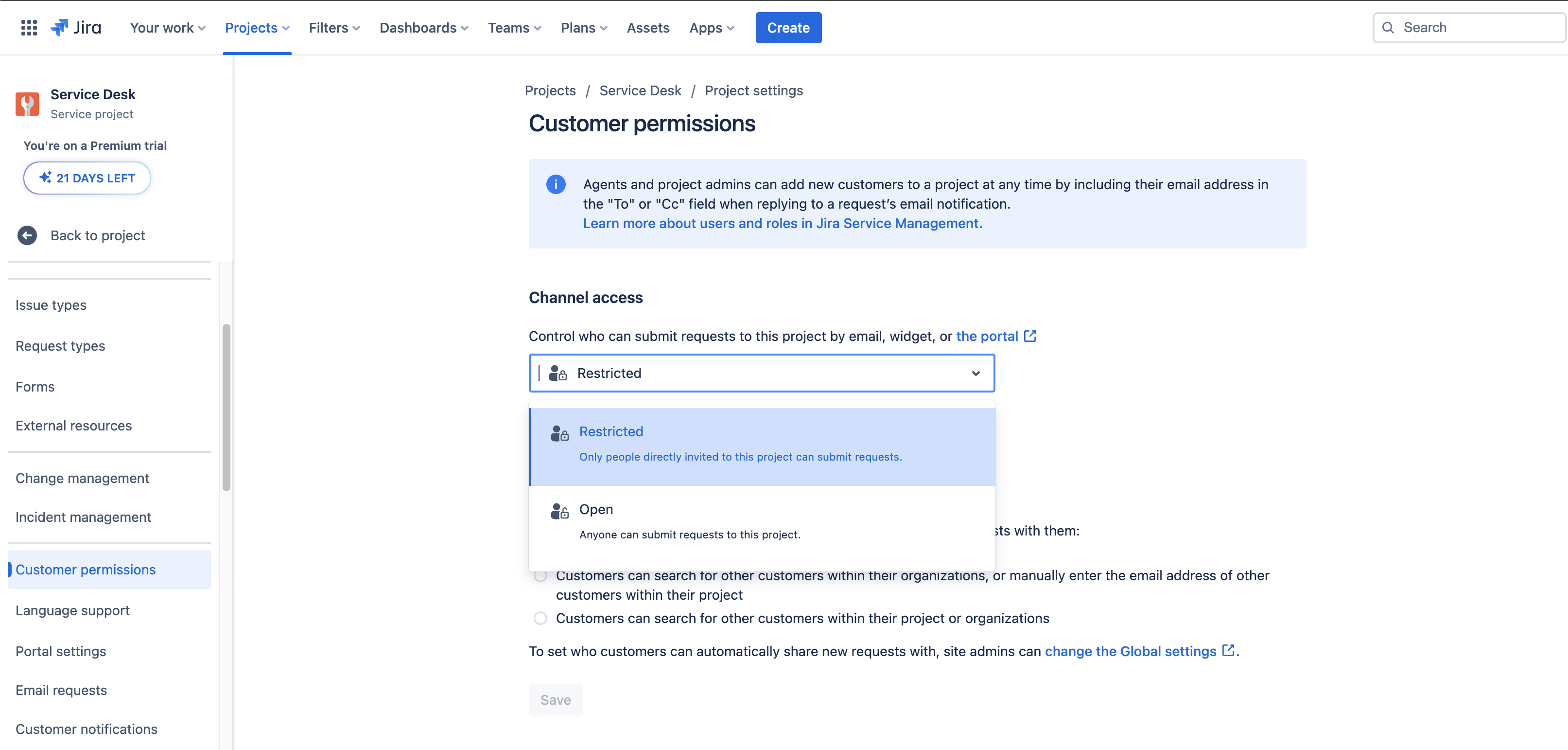 Portal doesn't open for some Jira users