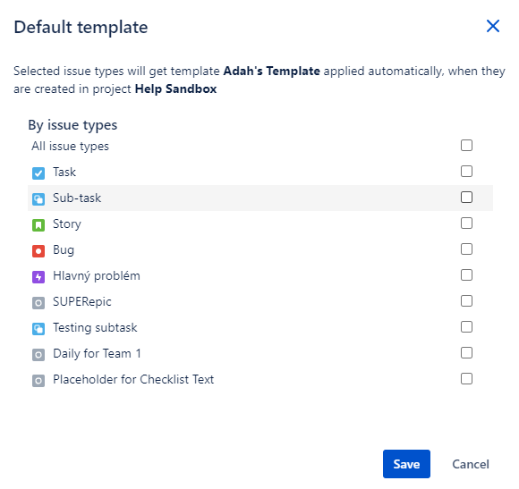 Instructions to have an Issue Checklist automatica...