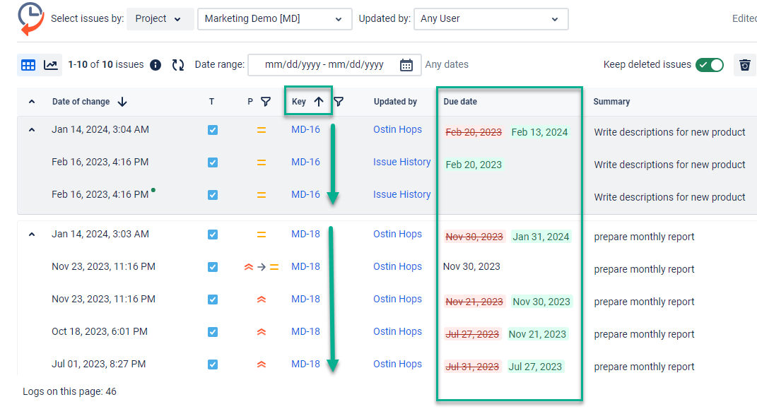 How to see due date changes in Jira - Atlassian Community