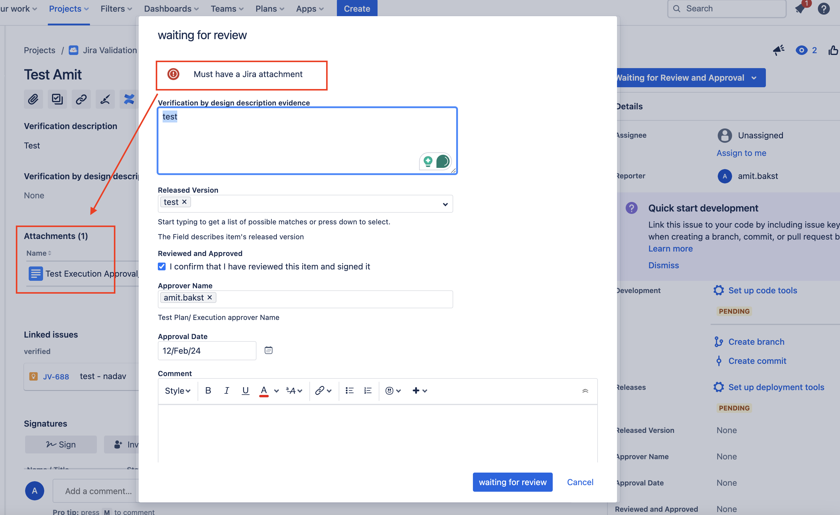 Solved Attachment Requirement Validator
