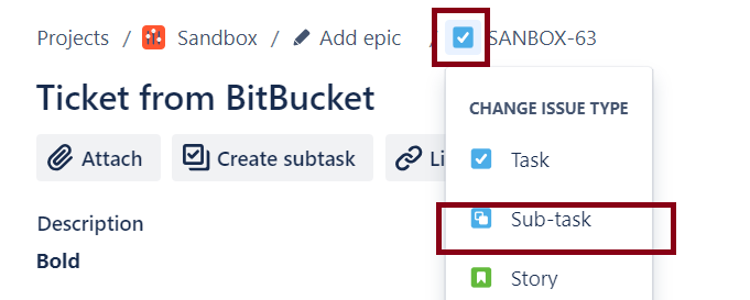 Solved: How to change a story to a subtask?