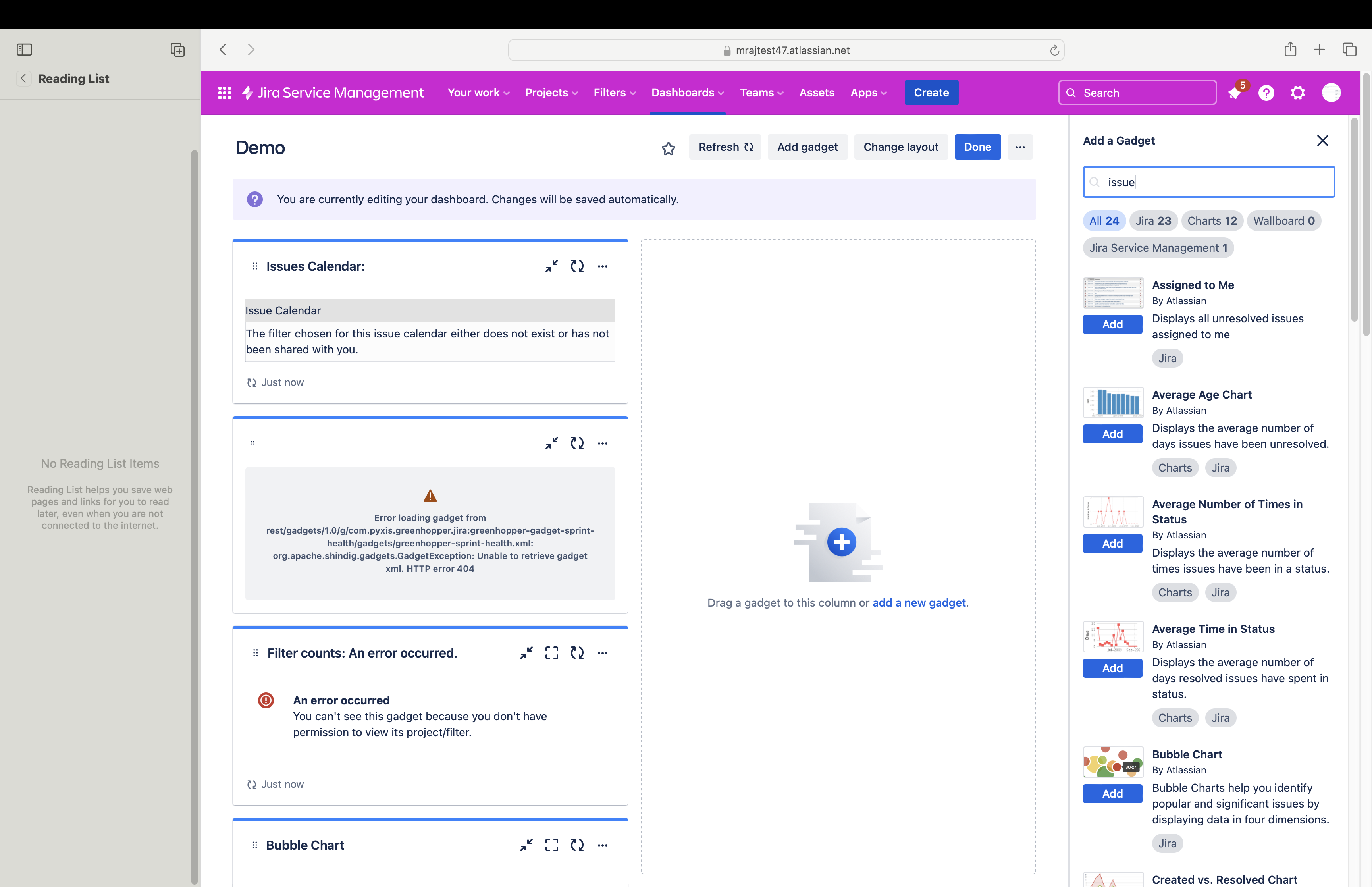 Creation of panels in jira