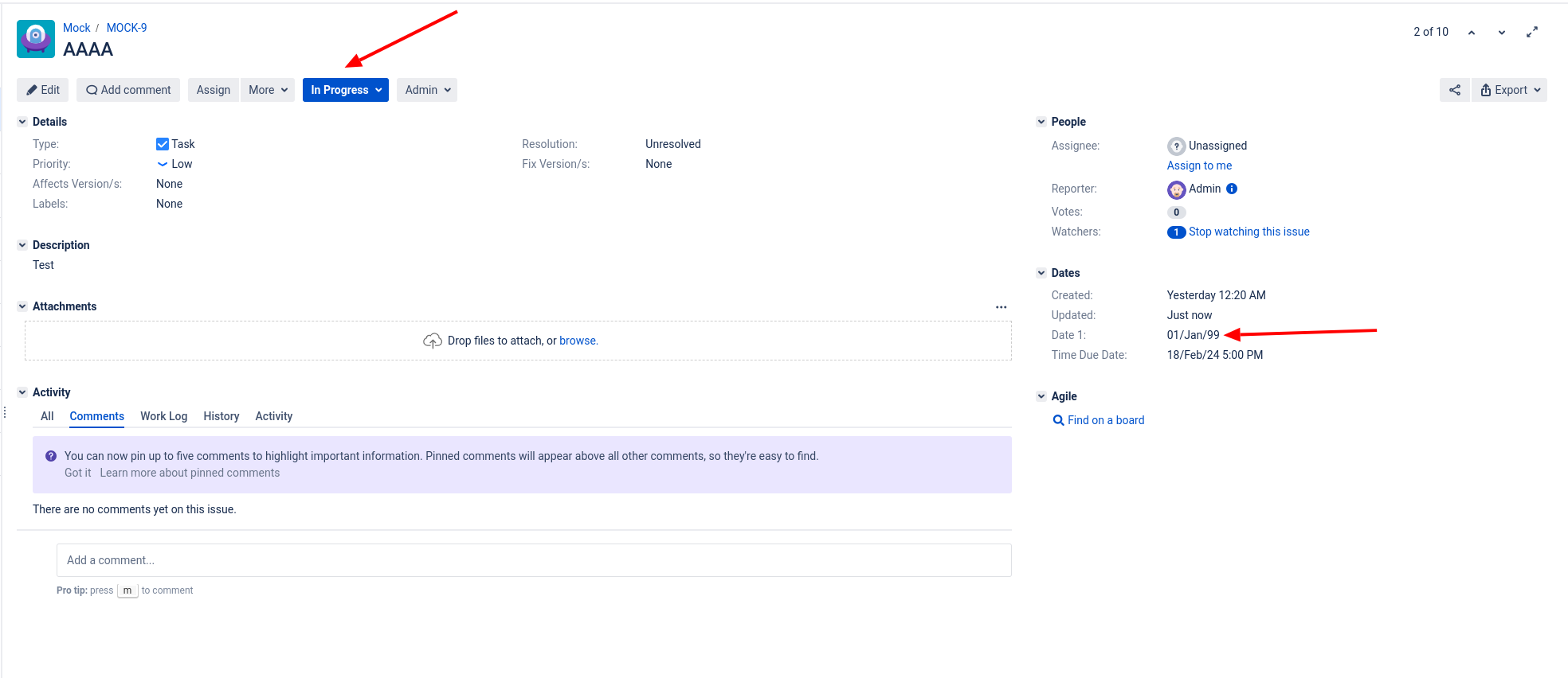 How to set 1/1/2999 date to Target Date custom dat...