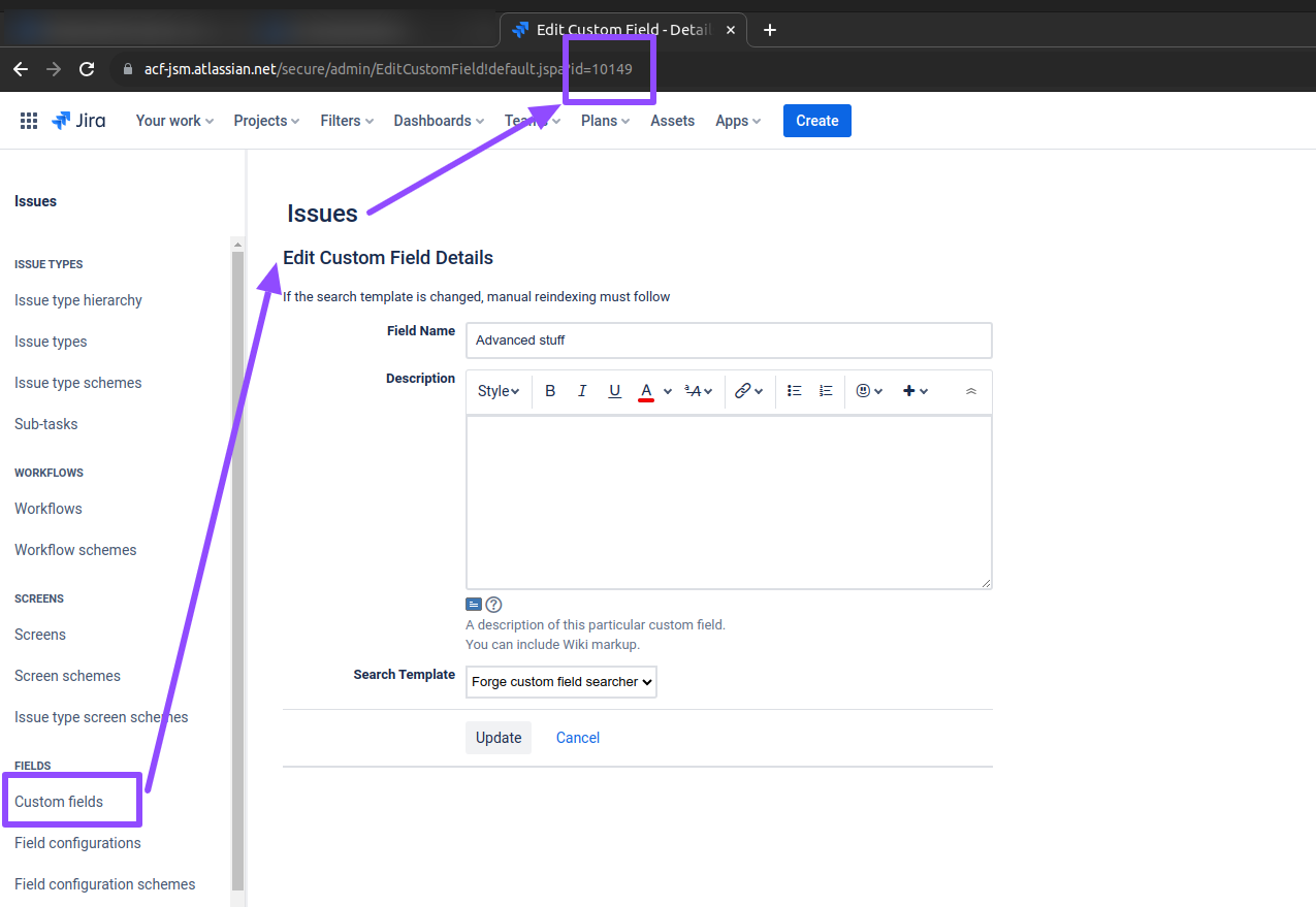 What's the best way to retrieve custom field key