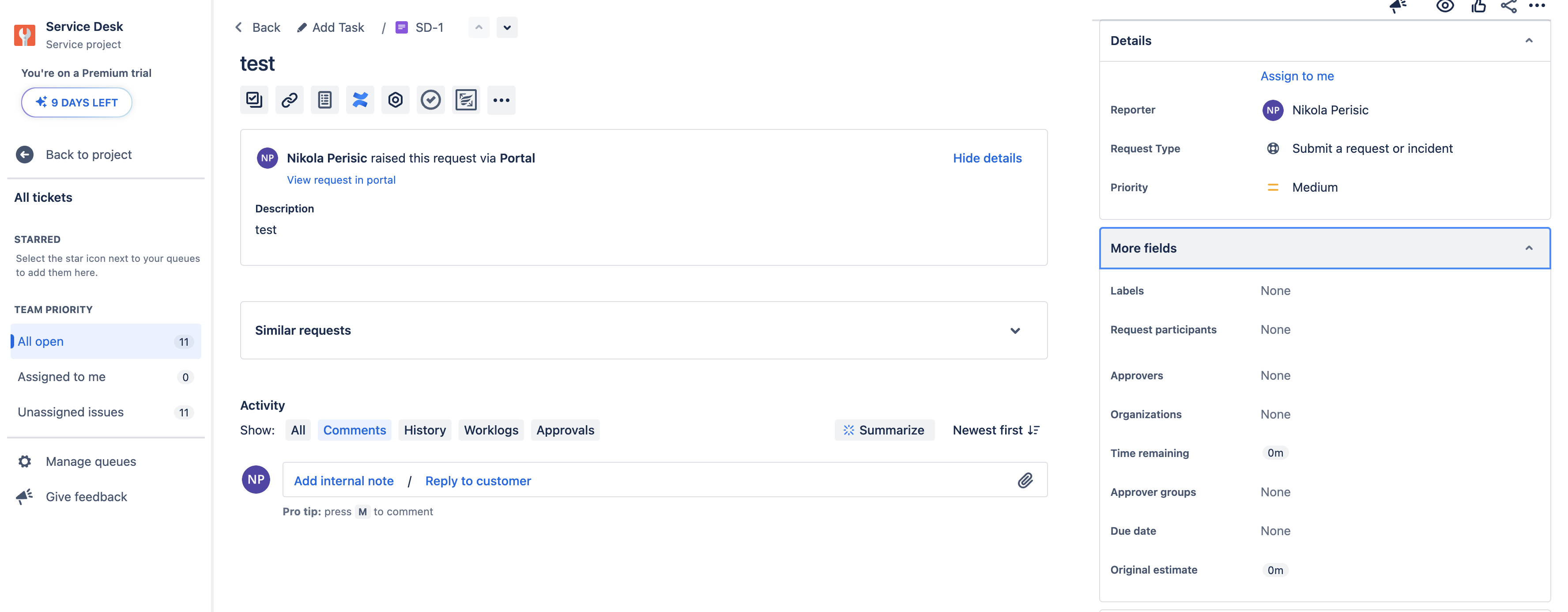 Where to enable request participants Where to enable request participants