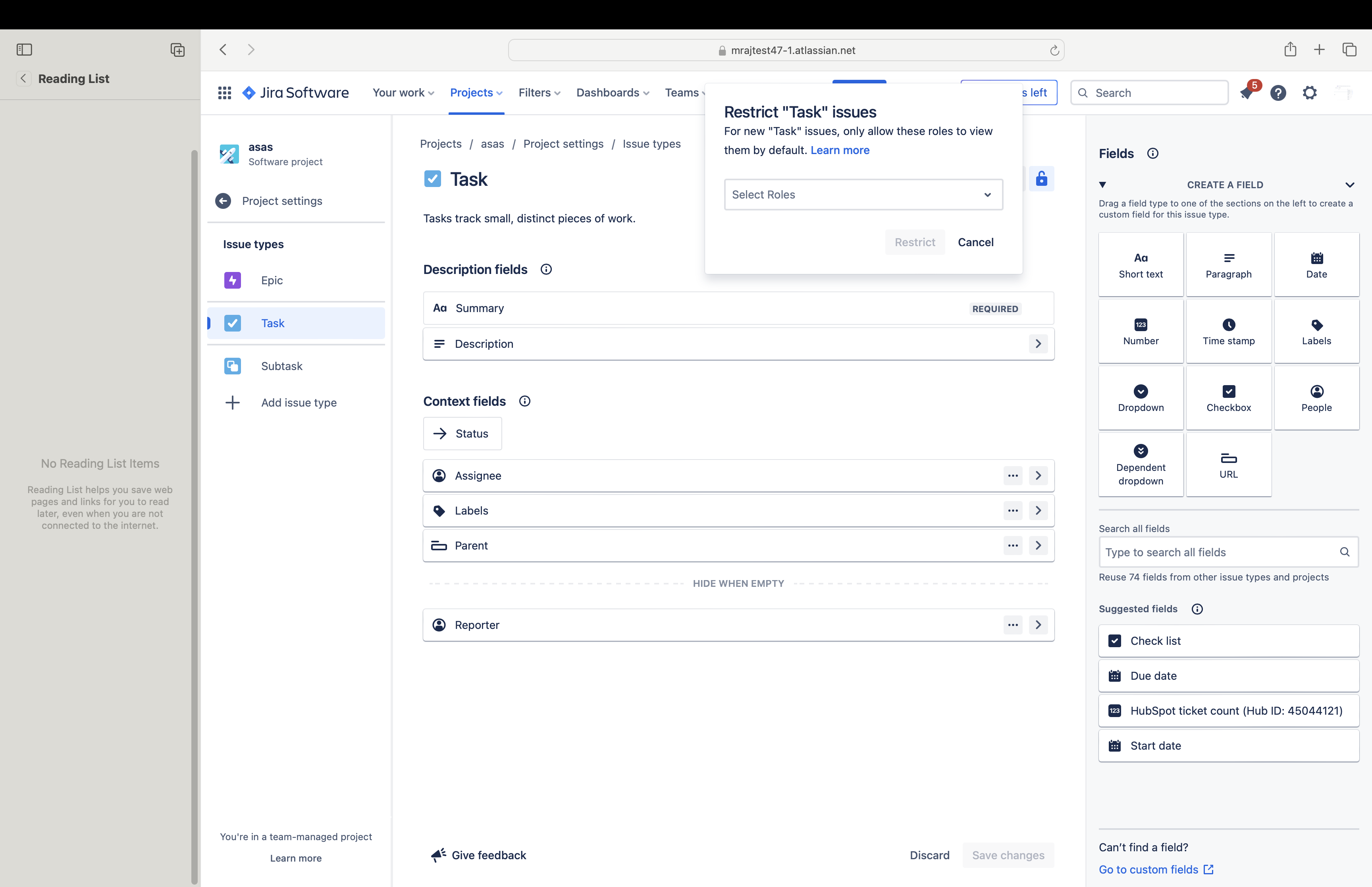 how to remove the predefined issue type in team ma...