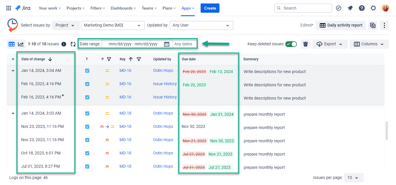 Can I know when one of the JIRA fields gets update...