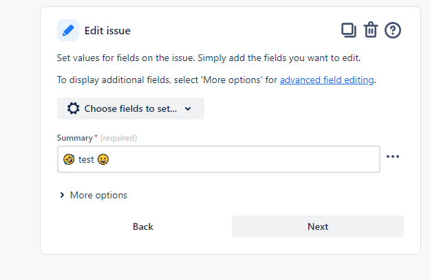 Add custom emojis in automation
