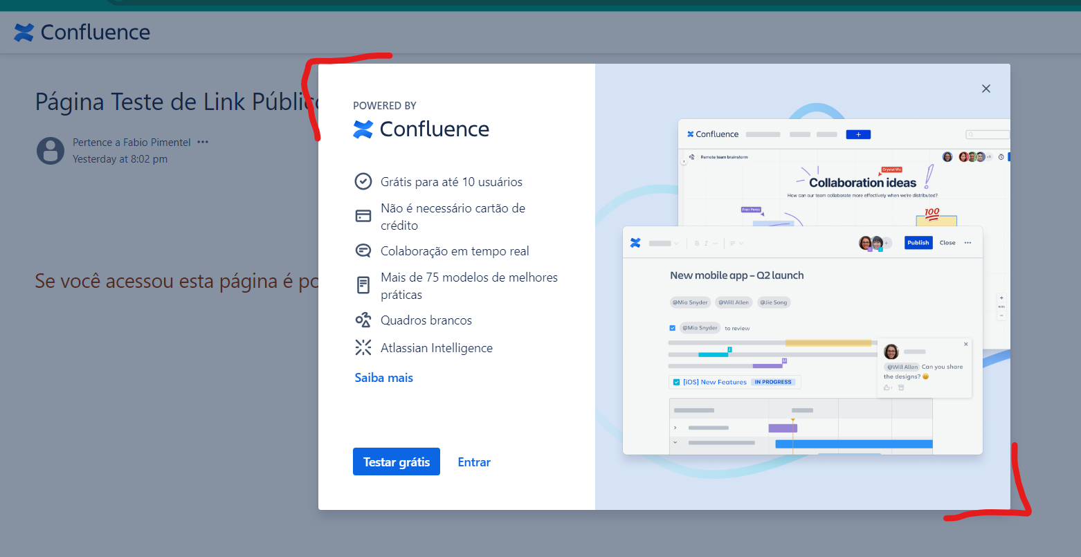 How inactivate standard pop up from Confluence?